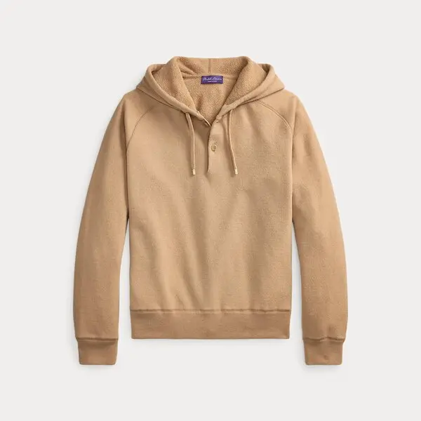 Ralph Lauren Relaxed Fit Wool-cashmere Terry Hoodie - Camel