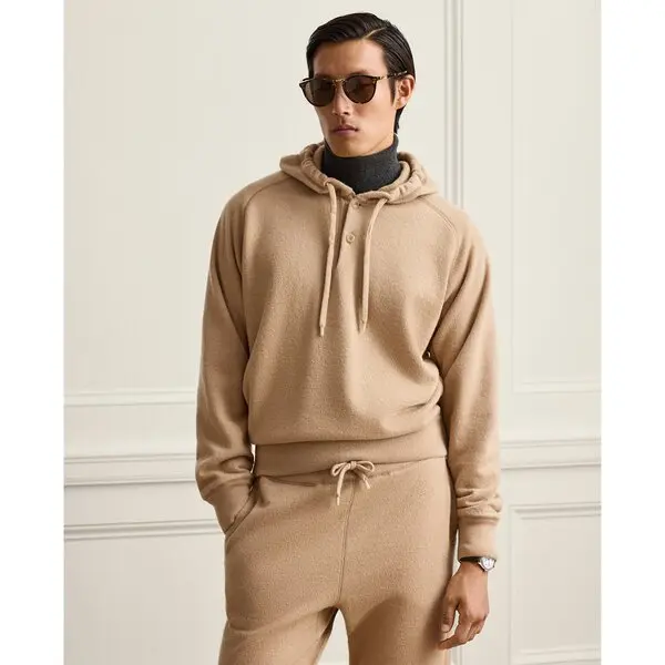 Ralph Lauren Relaxed Fit Wool-cashmere Terry Hoodie