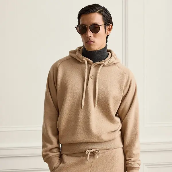 Ralph Lauren Relaxed Fit Wool-cashmere Terry Hoodie