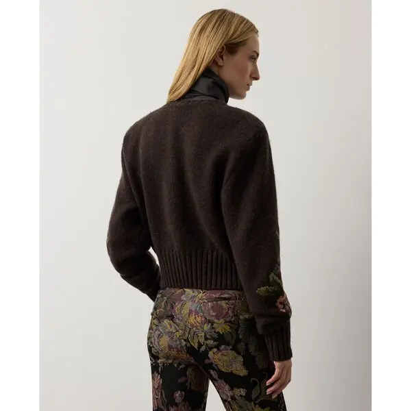 Ralph Lauren Floral Cashmere Crewneck Sweater