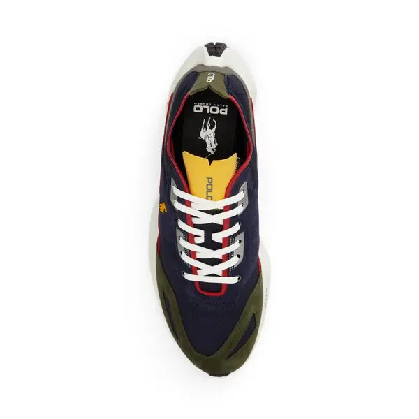 Ralph Lauren Boerum Suede-paneled Knit Sneaker