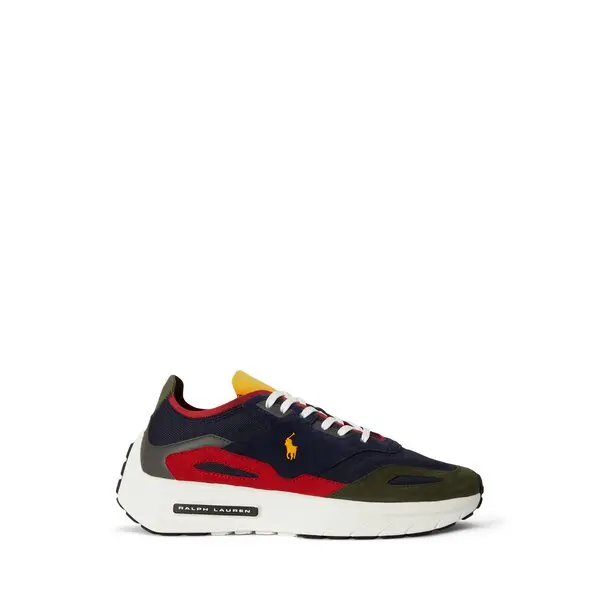 Ralph Lauren Boerum Suede-paneled Knit Sneaker