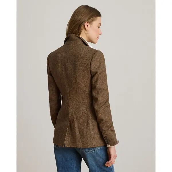 Ralph Lauren Cotton-blend Herringbone Blazer