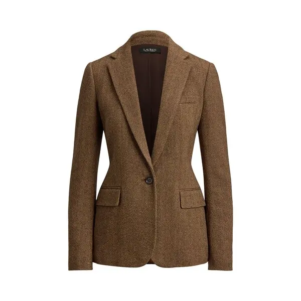 Ralph Lauren Cotton-blend Herringbone Blazer