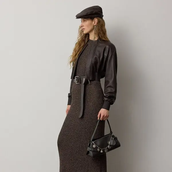 Ralph Lauren Windi Silk-blend Mouliné Day Dress - Chocolate
