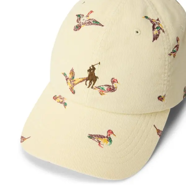 Ralph Lauren Duck-print Corduroy Ball Cap