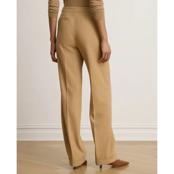 Ralph Lauren Pinstripe Pleated Twill Straight Pant