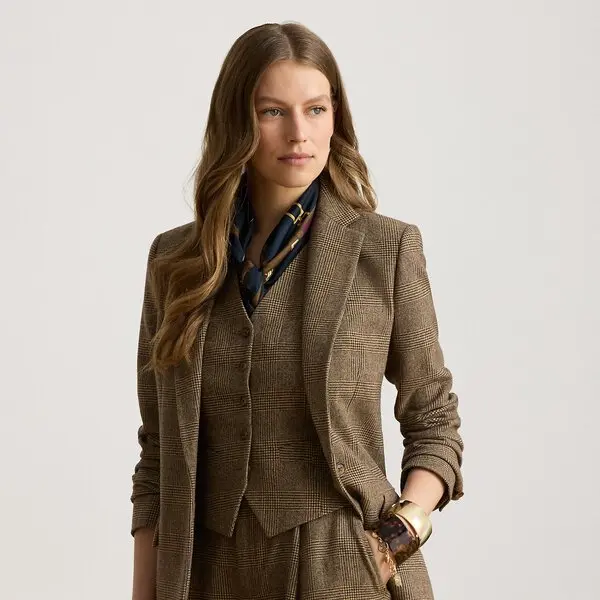 Ralph Lauren Glen Plaid Wool Twill Blazer