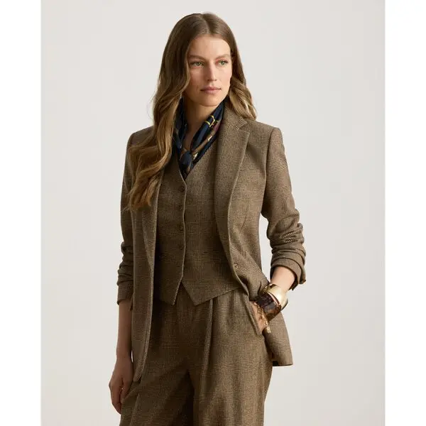 Ralph Lauren Glen Plaid Wool Twill Blazer