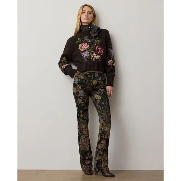 Ralph Lauren Dara Tie-neck Poplin Blouse - Chocolate