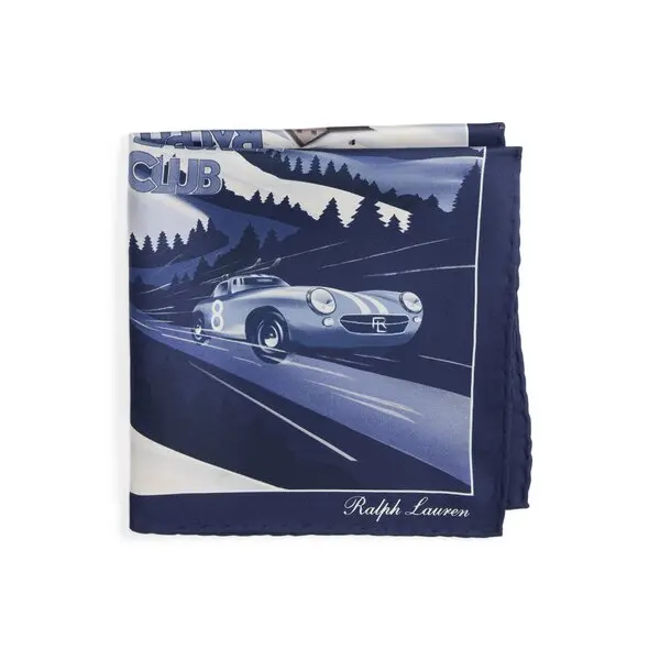 Ralph Lauren Ski-print Silk Pocket Square