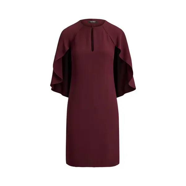 Ralph Lauren Cape Georgette Cocktail Dress