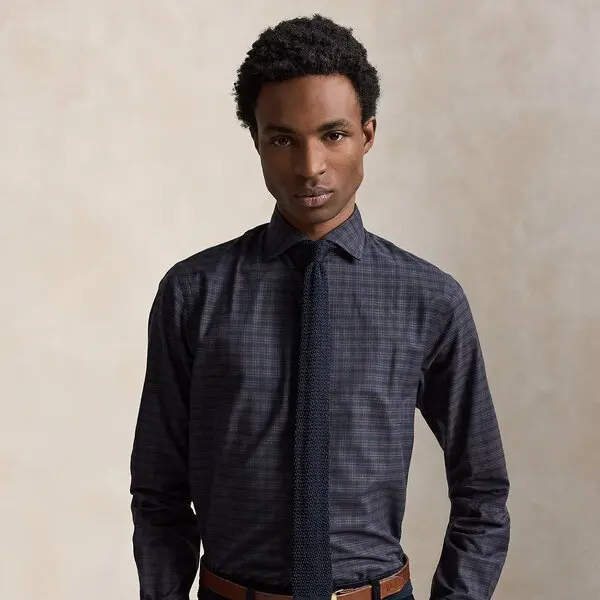 Ralph Lauren Classic Fit Checked Twill Shirt - Black Forest Multi