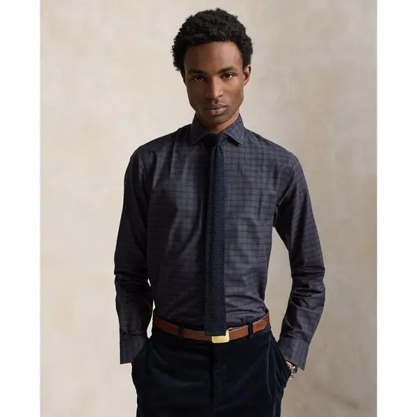 Ralph Lauren Classic Fit Checked Twill Shirt - Black Forest Multi