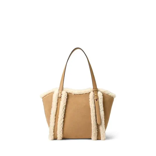Ralph Lauren Shearling-trim Small Tasha Tote Bag