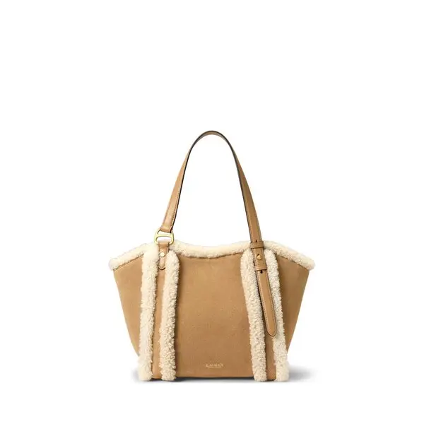 Ralph Lauren Shearling-trim Small Tasha Tote Bag