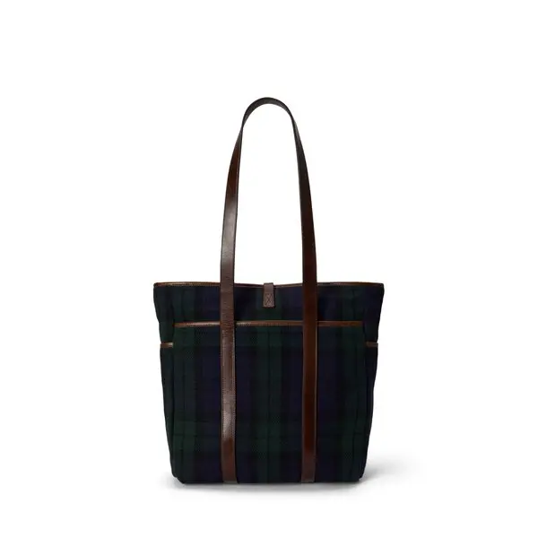 Ralph Lauren Heritage Plaid Tweed Tote