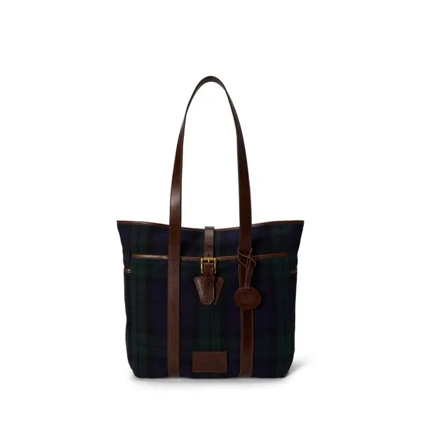 Ralph Lauren Heritage Plaid Tweed Tote