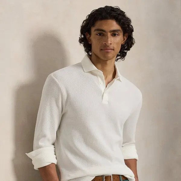 Ralph Lauren Standard Fit Waffle-knit Polo Shirt