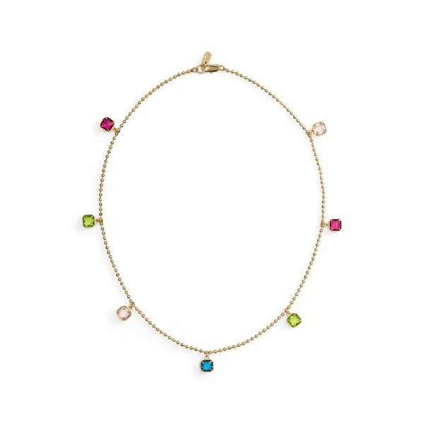 Ralph Lauren Gold-plated Bezel Stone Station Necklace