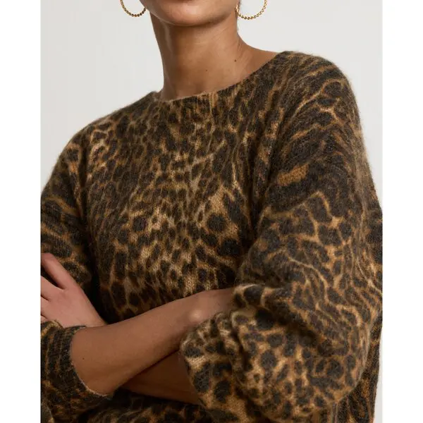 Ralph Lauren Ocelot-print Crewneck Sweater