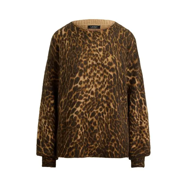 Ralph Lauren Ocelot-print Crewneck Sweater