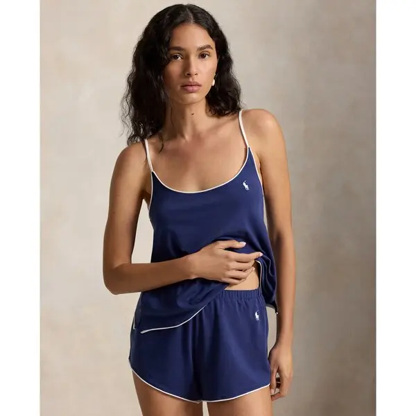 Ralph Lauren Cotton Cami & Short Sleep Set - Navy