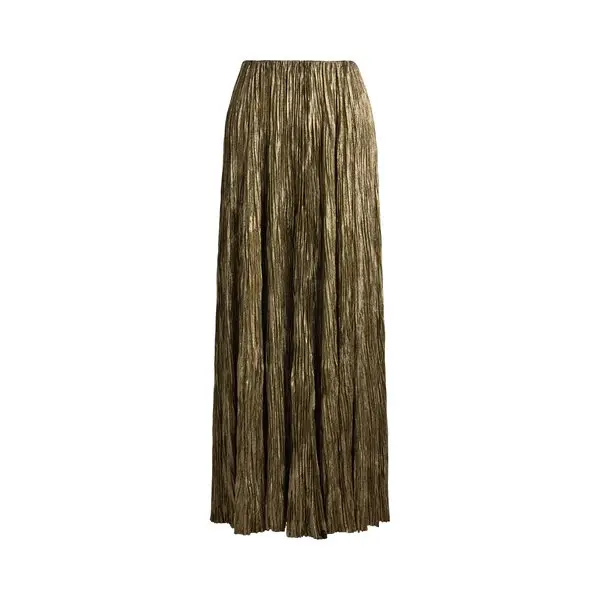 Ralph Lauren Luciana Foiled Brushed Satin Maxiskirt