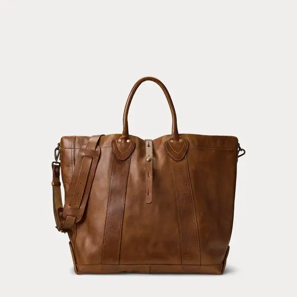 Ralph Lauren Leather Tote - Saddle Brown