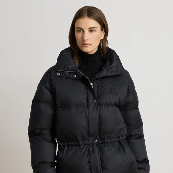 Ralph Lauren Quilted Funnelneck Down Coat - Black