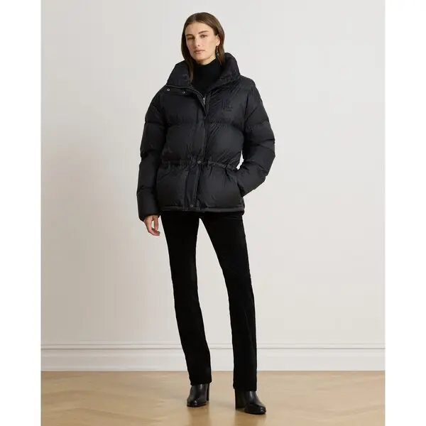 Ralph Lauren Quilted Funnelneck Down Coat - Black