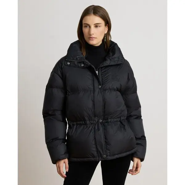 Ralph Lauren Quilted Funnelneck Down Coat - Black