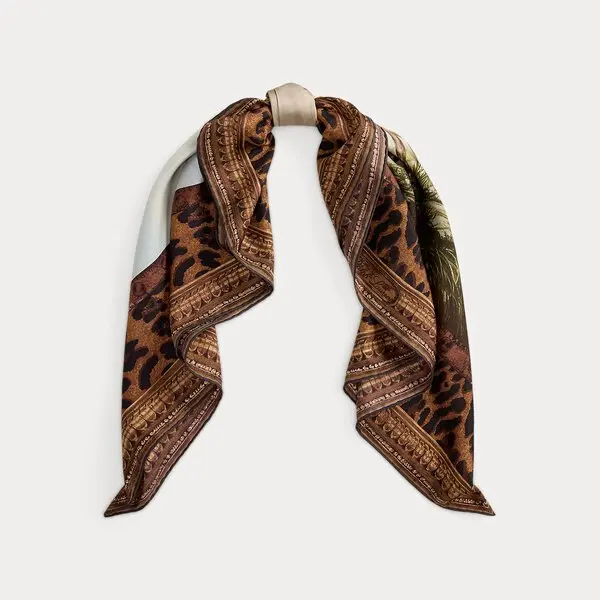 Ralph Lauren Scenic-print Silk Twill Square Scarf