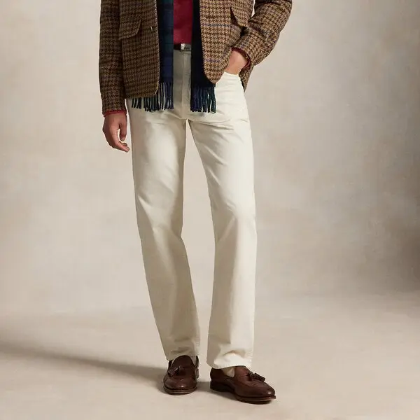 Ralph Lauren Straight Fit Corduroy Pant - Warm White