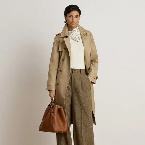 Ralph Lauren Double-breasted Cotton-blend Trench Coat - Sand