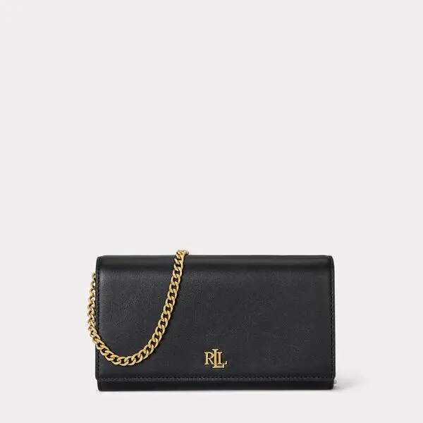 Ralph Lauren Leather Adair Ii Crossbody Bag - Black