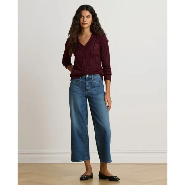 Ralph Lauren Cable-knit Cricket Sweater - Dark Garnet