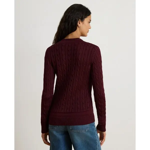 Ralph Lauren Cable-knit Cricket Sweater - Dark Garnet