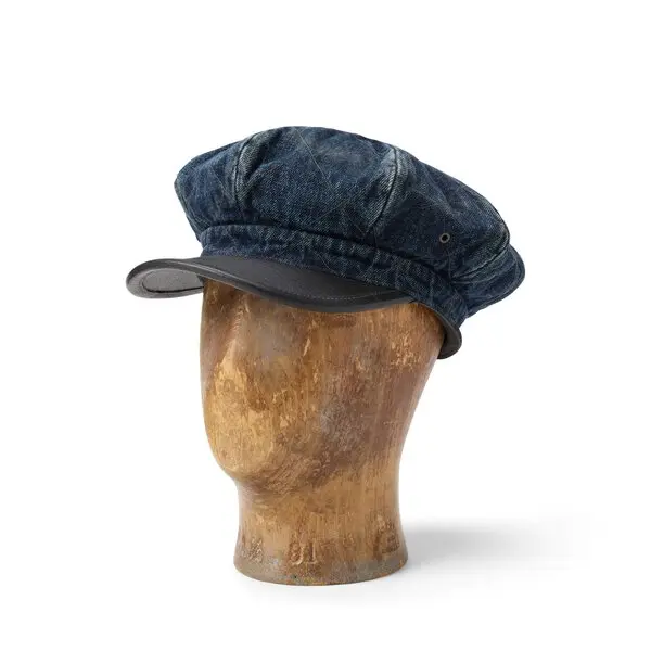 Ralph Lauren Leather-trim Quilted Denim Moto Cap