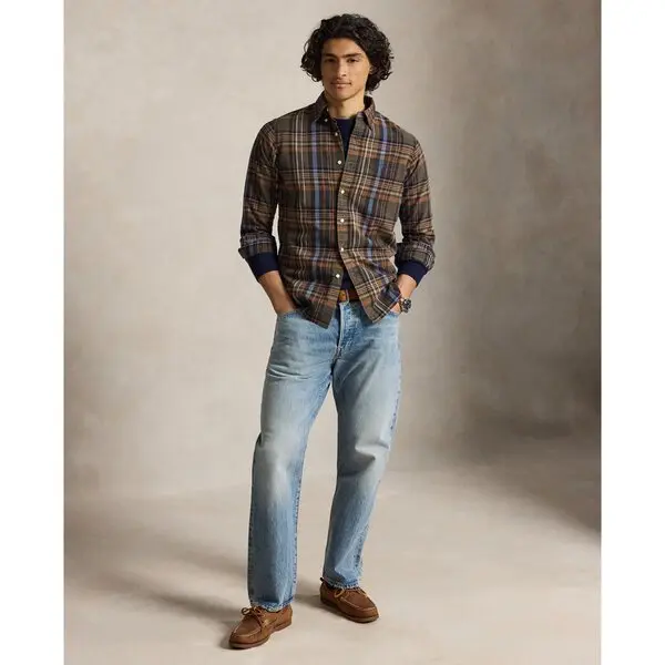 Ralph Lauren Classic Fit Plaid Oxford Shirt