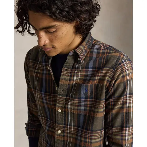 Ralph Lauren Classic Fit Plaid Oxford Shirt