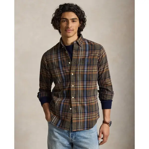 Ralph Lauren Classic Fit Plaid Oxford Shirt