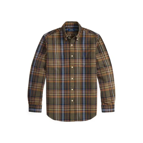 Ralph Lauren Classic Fit Plaid Oxford Shirt