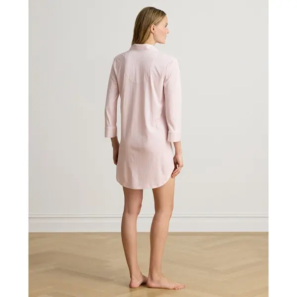 Ralph Lauren Striped Cotton-blend Jersey Sleep Shirt