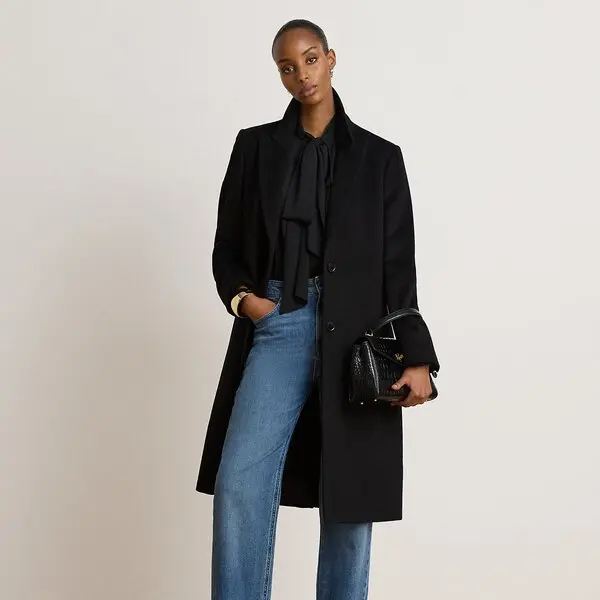 Ralph Lauren Wool-blend Coat - Black