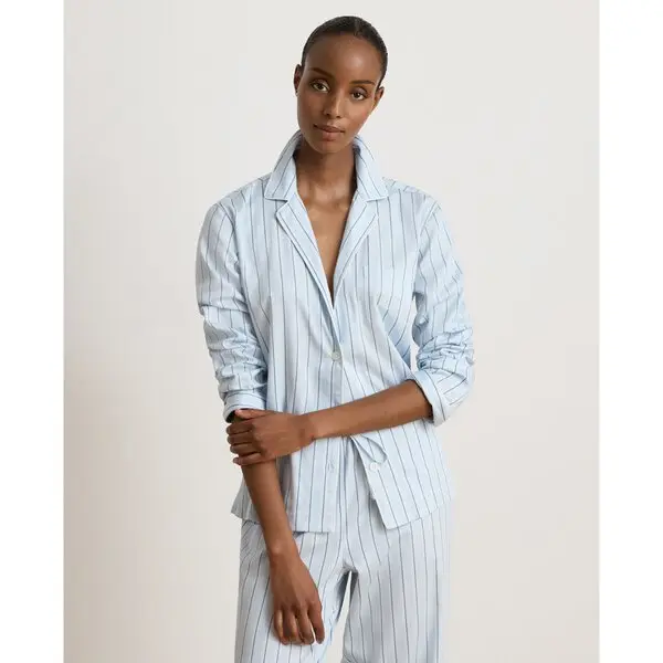 Ralph Lauren Striped Cotton-blend Sateen Sleep Set