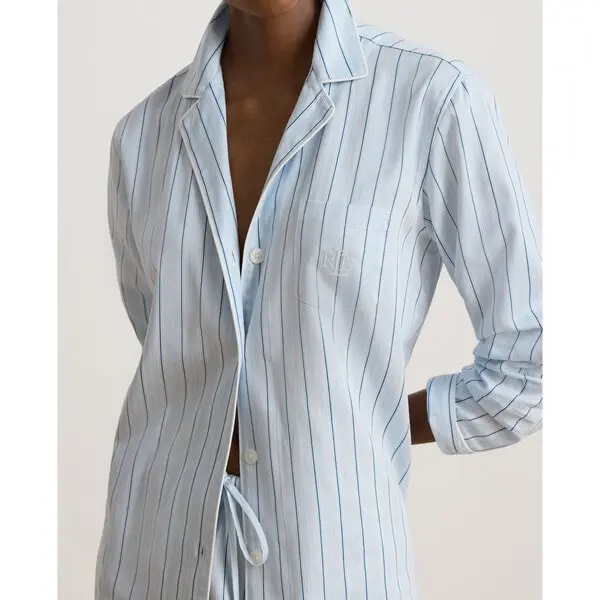Ralph Lauren Striped Cotton-blend Sateen Sleep Set