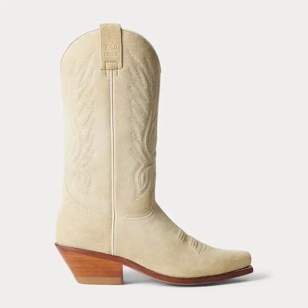 Ralph Lauren Chilton Mm Calf-suede Cowboy Boot