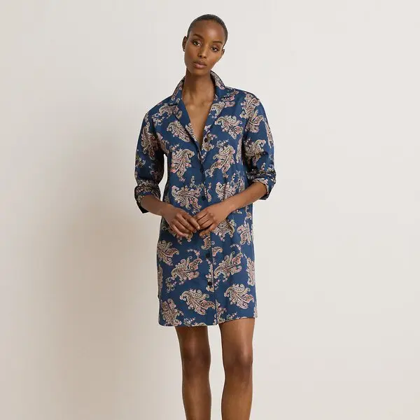 Ralph Lauren Paisley & Floral Sateen Sleep Shirt