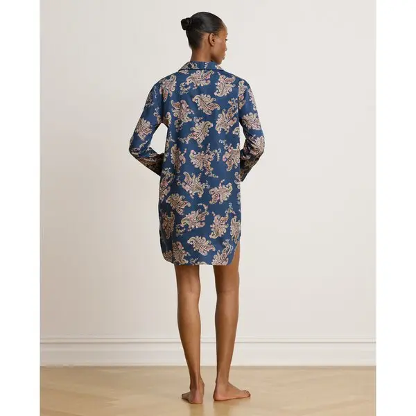 Ralph Lauren Paisley & Floral Sateen Sleep Shirt